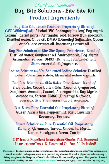 Bug Bite Solutions™ Tick / Insect Kit - Dis~Ease Solutions®